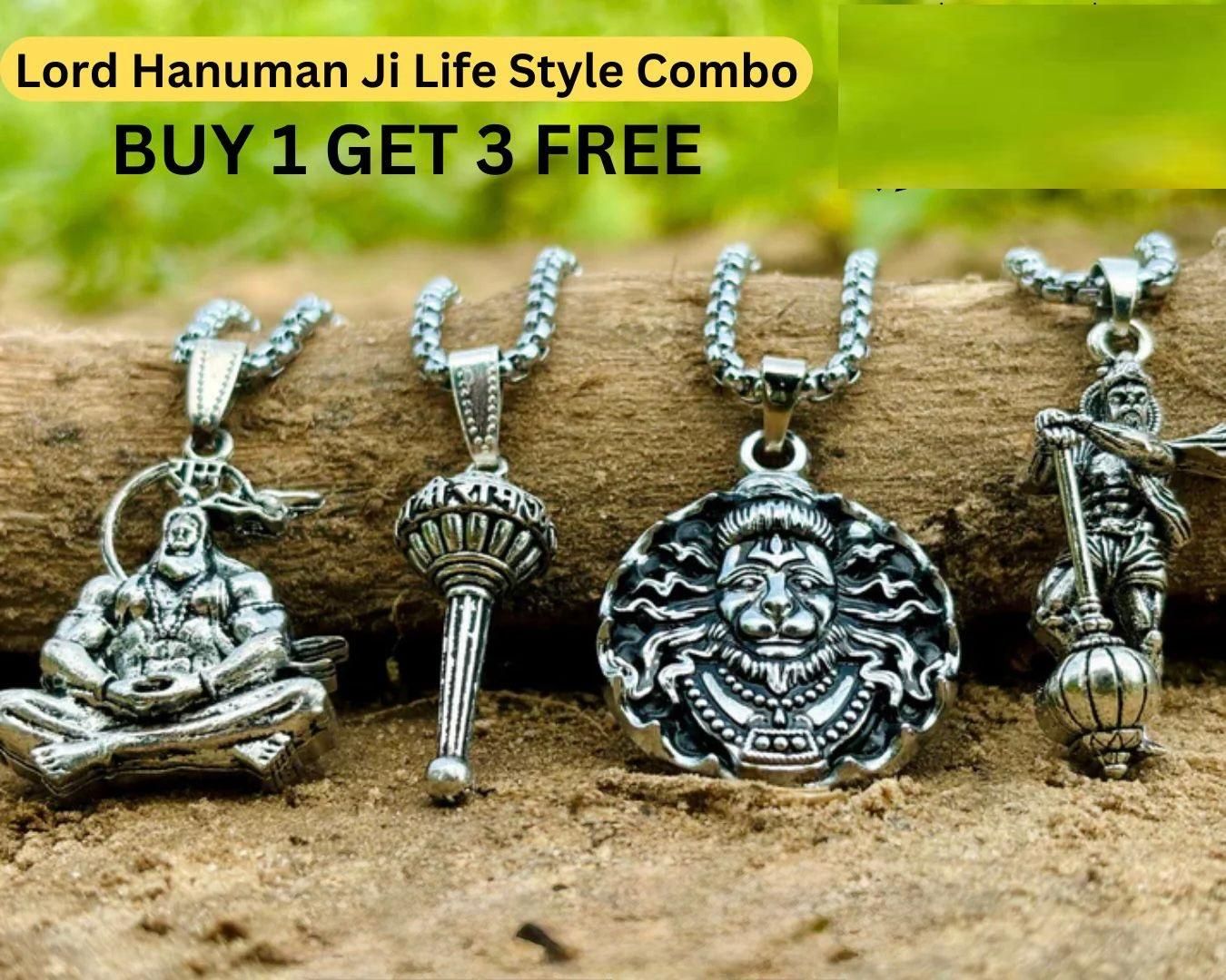 Lord Hanuman Chain With Pendant (Pack of 4) – Tira Mart